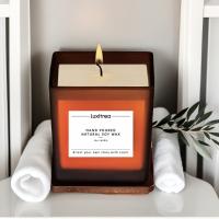 China 8Oz  Private Label Candle Glass Jar Cedar Scented Candle For Home Scented for sale