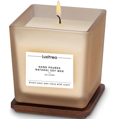 China Private Label Candle Luxitrea Candle White Peach Oolong Fragrant Aroma Candle 3 oz for sale