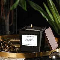 China Luxitrea Candle 3 oz Meditation Yoga Black Amber Scented Candle Private Label Candle for sale