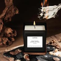 China Luxitrea Candle 3 oz Meditation Yoga Black Amber Scented Candle Private Label Candle for sale