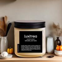 China 11oz Scented Soy Wax Candle Youkali Yellow Floral Scented Candles 2 Wick 70H Burn Time for sale