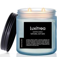 China Subtle Art Plum Blossom Candle 11 Oz 2 Wick 70H Burn Time Luxury Design for sale