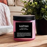 China Luxitrea Candle Scented Soy Wax Candle 11oz 2 Wick 70H Burn Time Peppermint Rose Fresh and Fragrant Flavor for sale