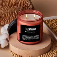 China Scented Soy Wax Candle Pink Champagne Romantic Floral and Fruit Tune 11oz 2 Wick 70H Burn Time Luxitrea Candle for sale