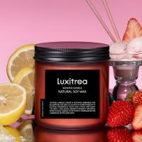 China Scented Soy Wax Candle Pink Champagne Romantic Floral and Fruit Tune 11oz 2 Wick 70H Burn Time Luxitrea Candle for sale