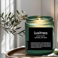 China Luxitrea Fresh Fruit Aroma Grapefruit Scented Candle 50 Hours 7oz Non Toxic for sale