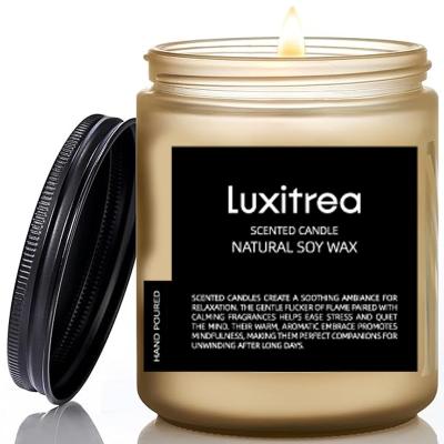 China Fresh Fruit Aroma Scented Soy Wax Candle Kumquat Scented 50 Hours 7 Oz Soy Candle for sale