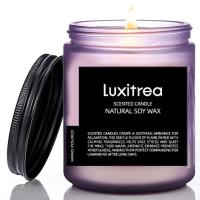 China Luxitrea Scented Soy Wax Candle 7 Oz  Lor De Seraphine Valensole For Bedtime Relaxation for sale