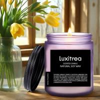 China Luxitrea Scented Soy Wax Candle 7 Oz  Lor De Seraphine Valensole For Bedtime Relaxation for sale