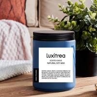 China 19 Oz Scented Soy Wax Candle Paddywax Blue Citrus And Basil Scented Candle 2 Wick 110 Hours for sale
