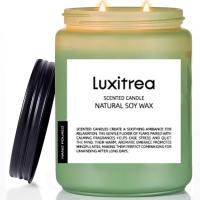 China Blueberry Lavender Custom Scented Candles 19 Oz 2 Wick 110 Hours Long Lasting for sale