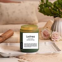 China Pillar Shape Scented Soy Wax Candle 19Oz Orange Scented Candles Limited Edition for sale