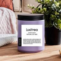 China Romantic Atmosphere Lavender Scented Candle Luxitrea Candle 14oz 2 Wick 110 Hours Long Lasting Candle Scented Soy Wax Candle for sale