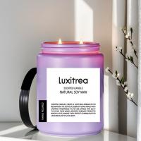 China Romantic Atmosphere Lavender Scented Candle Luxitrea Candle 14oz 2 Wick 110 Hours Long Lasting Candle Scented Soy Wax Candle for sale