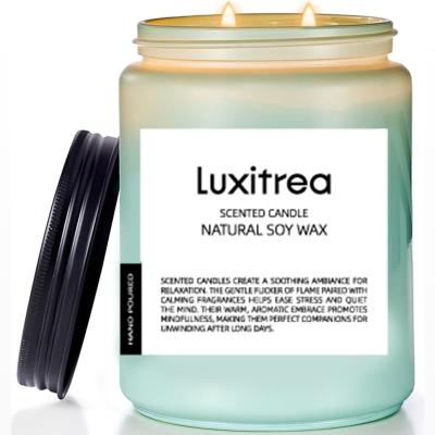 China Hydrangea Lily Of The Valley Candles 19Oz 2 Wick 110 Hours Long Lasting for sale