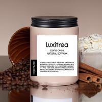 China Luxitrea Candle Neutral Wood Modified Cedar Scented Candle 14oz 2 Wick 110 Hours Long Lasting Candle Scented Soy Wax Candle for sale