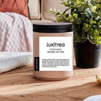 China Luxitrea Candle Neutral Wood Modified Cedar Scented Candle 14oz 2 Wick 110 Hours Long Lasting Candle Scented Soy Wax Candle for sale