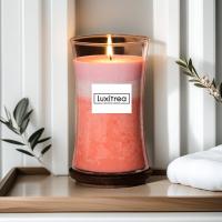 China 21oz Large Jar Candle With Crackling Wick Romantic Floral Fruity Aroma Rose Scented Candle for sale
