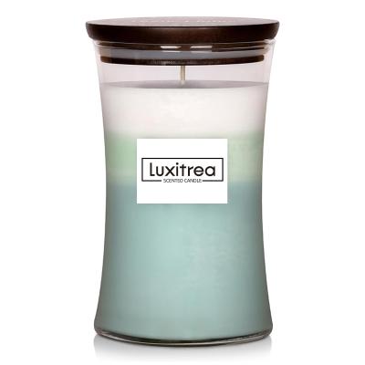 China Large Glass Jar Ocean Scented Candles With Paraffin Wax For Aromatherapy for sale
