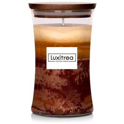 China Stylish Large Jar Candle Caramel Latte Coffee Scented Candle Modern Decoration for sale
