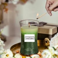 China Luxury Green Tea Scented Candle 21oz 150 Hours Burn Time Vintage Apothecary Style for sale