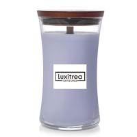 China Purple Dust Sparkling Large Glass Jar Candle 21oz For Bedtime Serenity Ritual‌ for sale