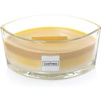 China Single Wick Large Jar Candle Milk Scented Candle Crackles 16oz Luxitrea Glass Jar With Lid for sale