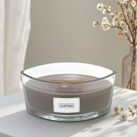 China 16 Oz Neutral Tobacco Agarwood Amber Scented Candle Glass Jar With Lid for sale