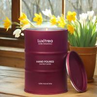 China Freesia Cornflower Hibiscus Tin Jar Candle for Air Fragrance Freshening for sale