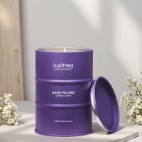 China 18 Oz Cherry Blossom Candle Sunflower 80 Hours Long Burning Time Customized for sale