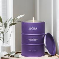 China 18 Oz Cherry Blossom Candle Sunflower 80 Hours Long Burning Time Customized for sale