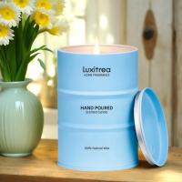 China 18 Oz Tin Scented Candle 80 Hours Chamomile Cornflower Freesia Scented Candle for sale