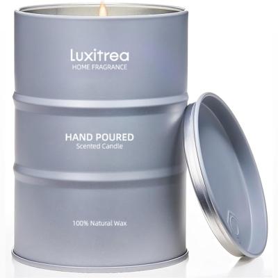 China 80 Hours Amber Cedarwood Candle 18 Oz Minimalist Design For Aromatherapy for sale