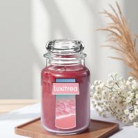 China Pineapple Apple Lychee Fruit Scented Candles 20 Oz with cotton wick Windproof for sale