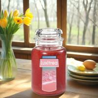 China Beautiful Clean Burning Fruit Scented Candles For Peach Strawberry Coconut for sale