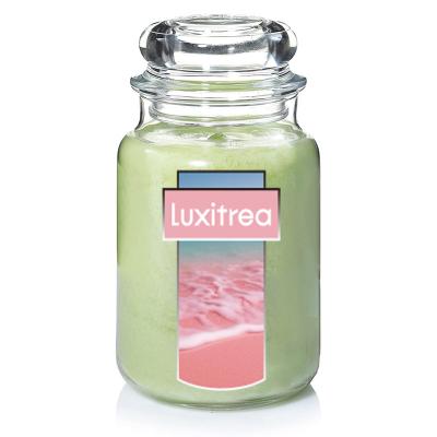 China 80 Hours Flower Scented Candle Rose Jasmine Carnation 20 Oz With Glass Jar for sale