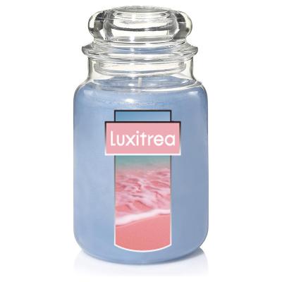 China Pineapple Mint Glass Bottle Candle Ginger Citrus Fir And Pine Needle Fragrance for sale