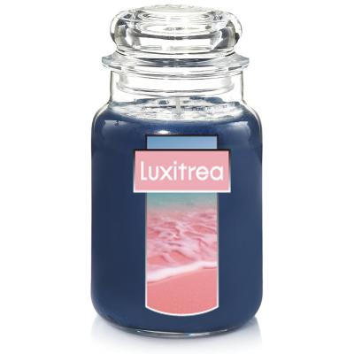 China Amber Wood Bottled Up Scented Candles Soy Wax Vanilla Scented Candle Mango Coconut Strawberry for sale