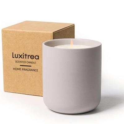 China Amber Cedar Ceramic Scented Candle 35 Hours Champagne Scented Candle for sale