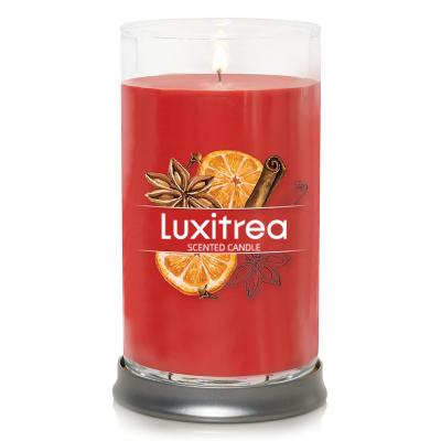 China Elegant 10 Oz Cinnamon Scented Candles 35 Hours Long Burning Time Clove Ginger for sale