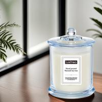 China Lead-free Cotton Wick Glass Jar Scented Candle Pricerange 30 to 40 Suitable for Hotels Retail Shops and Wellness Centers for sale