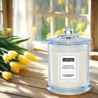 China Lead-free Cotton Wick Glass Jar Scented Candle Pricerange 30 to 40 Suitable for Hotels Retail Shops and Wellness Centers for sale