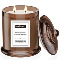 China Glass Jar Luxury Jar Candle Using Frosted Glass Material Designed to Enhance Atmosphere and Elevate Interior Style for sale