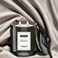China 75 Hours 10oz Luxury Jar Candle Dark Grey Evening Jade Aromatherapy Soy Candles for sale