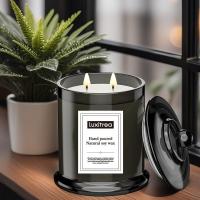China 75 Hours 10oz Luxury Jar Candle Dark Grey Evening Jade Aromatherapy Soy Candles for sale