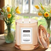 China 50 Hours Burntime Luxury Jar Candle 8 Oz Lead-free Cotton Wick Long Lasting Scented Candle for Home Decor and Relaxation for sale
