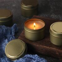 China Bergamot Metal Jar Candle Muskmelon Misty Forest 80 Hours Long Burning Time 4 Oz for sale