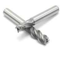 China HSS straight shank 4-flute end mill for sale