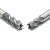 China HSS straight shank 4-flute end mill for sale