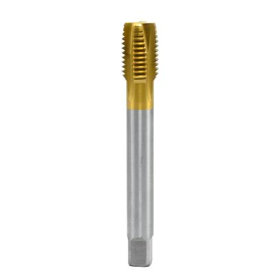 China Tap for metric thread for through hole straight flute spiral web thining of chamfer M243 M35 TiN coating DIN376 for sale